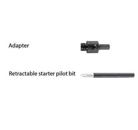 Retractable starter pilot bit and adapter for Diamond wet holesaw - Makita